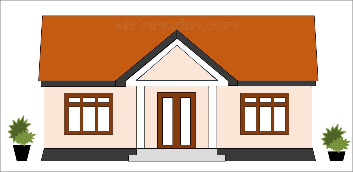 Gambar Rumah Simpel Gratis - 6 Bahan Mewarnai Anak TK | Mahmudan